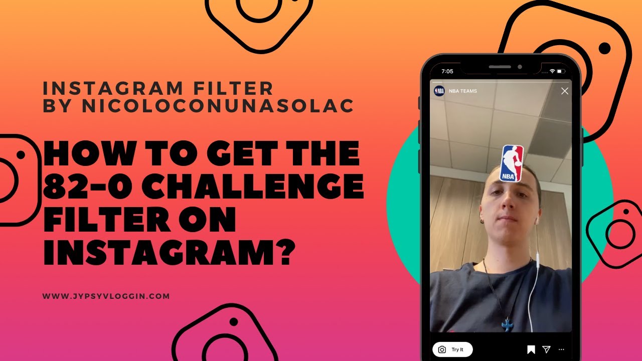 How to get the 82-0 challenge filter on Instagram - YouTube
