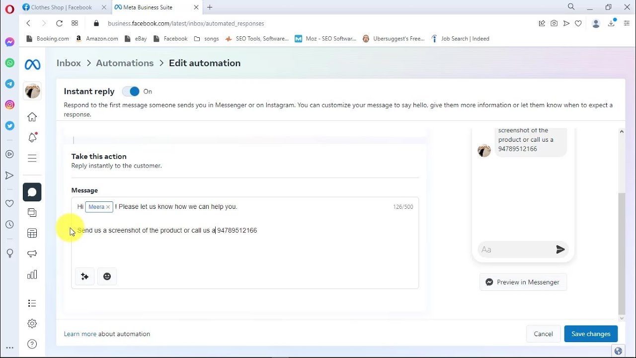 How To Edit Facebook Page Automatic Response & FAQs - YouTube