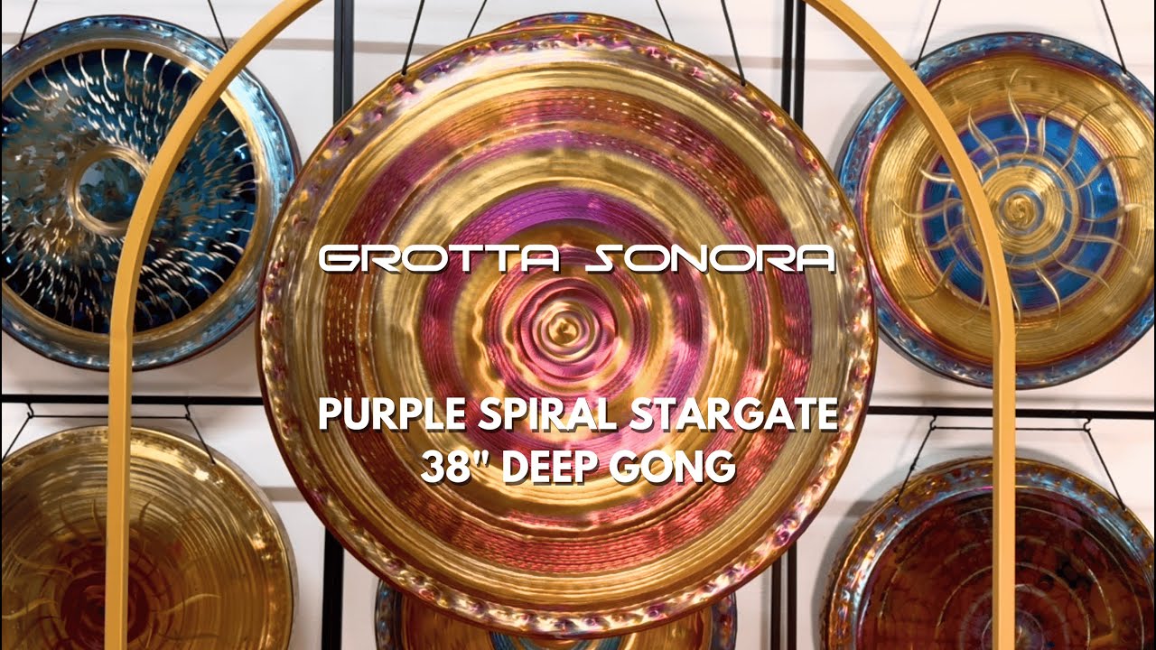 Grotta Sonora - 38"/95 cm Purple Spiral Stargate Deep Gong - A 55,5 Hz ...
