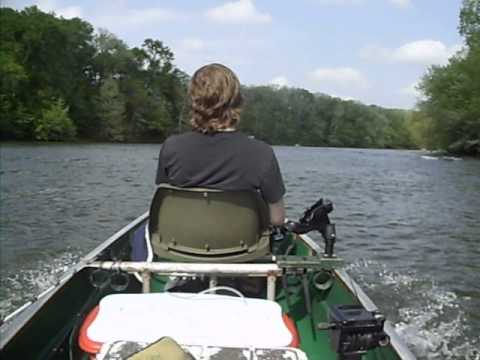 Running the Roanoke River In a Coleman Scanoe with 2.5 Mercury - YouTube