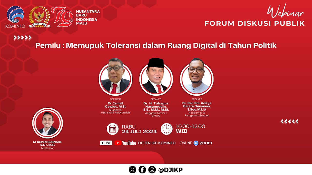 [Webinar FDP] Pemilu: Memupuk Toleransi dalam Ruang Digital di Tahun ...