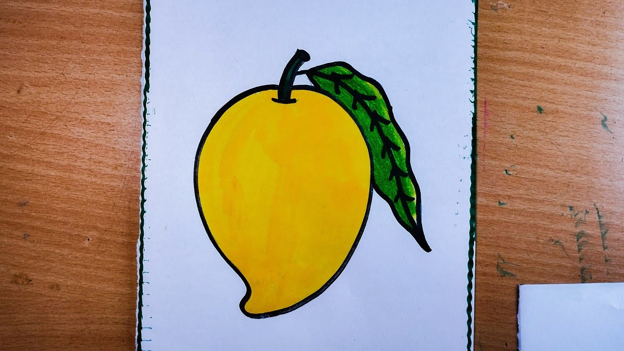 Mango Drawing Very Easy / How To Draw Mango Drawing / Aam Ka Chitra ...