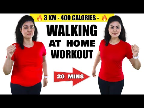 Beginner’s 20 Mins FAST Walking AT Home For Weight Loss 🔥 400 CALORIES Fat Burning Cardio Workout