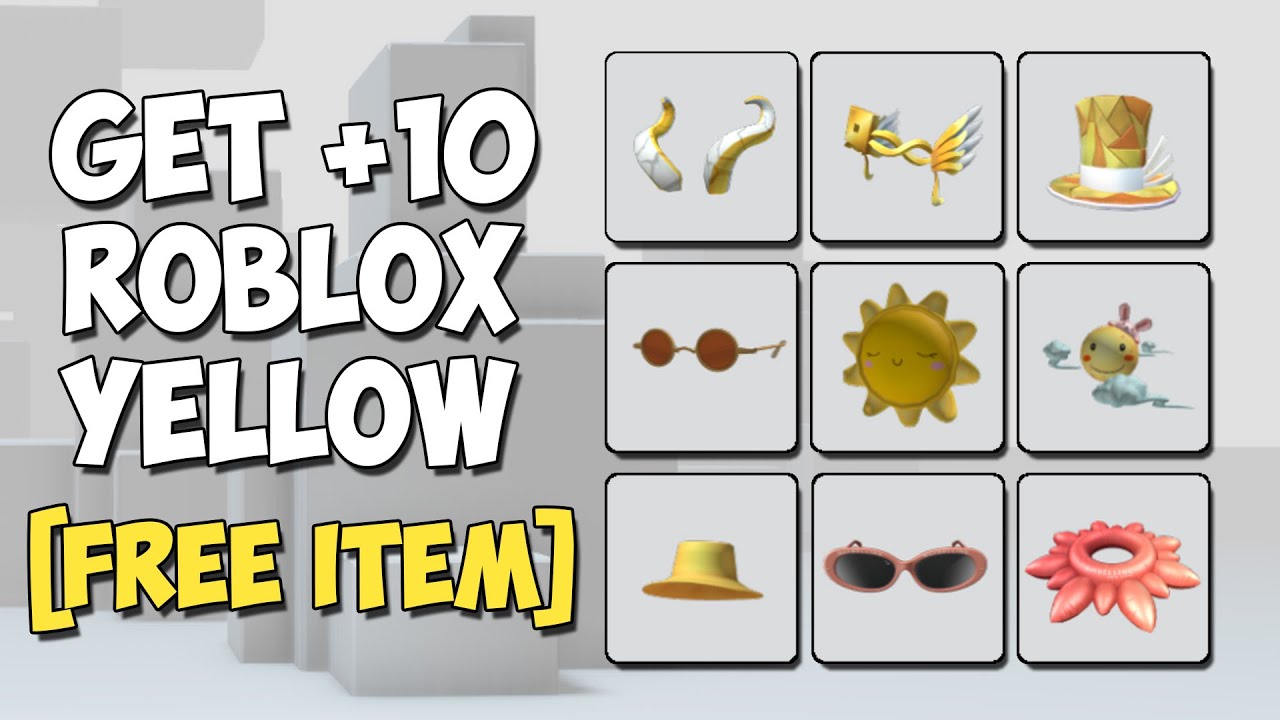 DAPETIN +10 ITEM GRATIS ROBLOX WARNA KUNING/EMAS - ROBLOX - YouTube