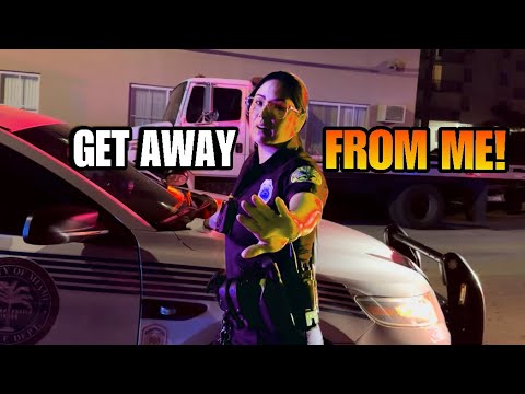 SCARED Female Cop Should Not be a Cop!!! - YouTube