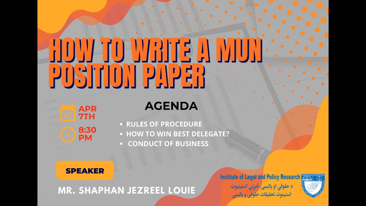 How to Write a MUN Position Paper? by Mr. Shaphan Jezreel Louie - YouTube