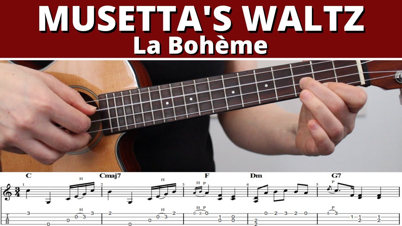 Musetta's Waltz From La Bohème (Puccini) 🎵 Ukulele Fingerstyle Tutorial ...