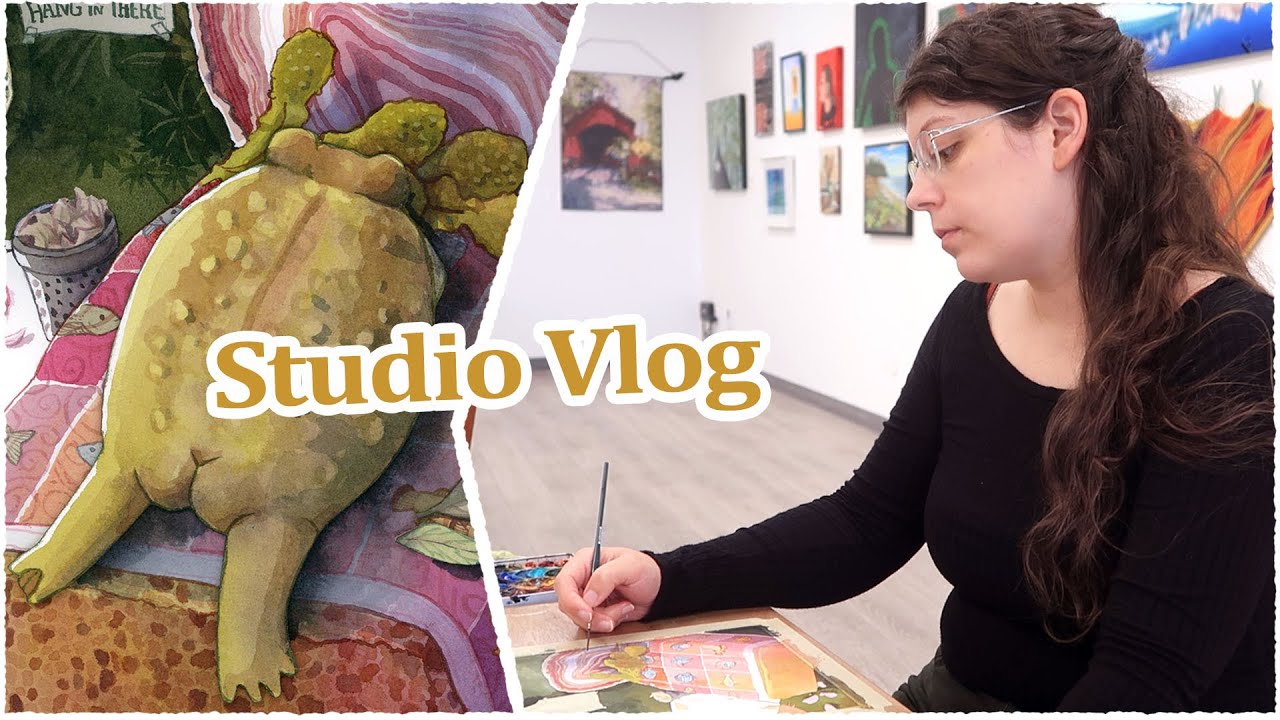 Artist Vlog - Fancy Art Studio For a Day! - YouTube