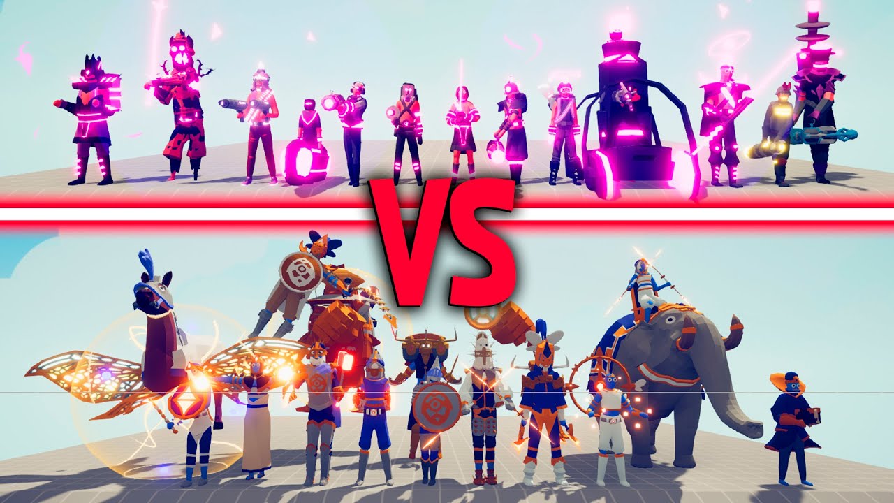 NEON TEAM vs CUSTODES TEAM - Part 2 | TABS - Totally Accurate Battle ...