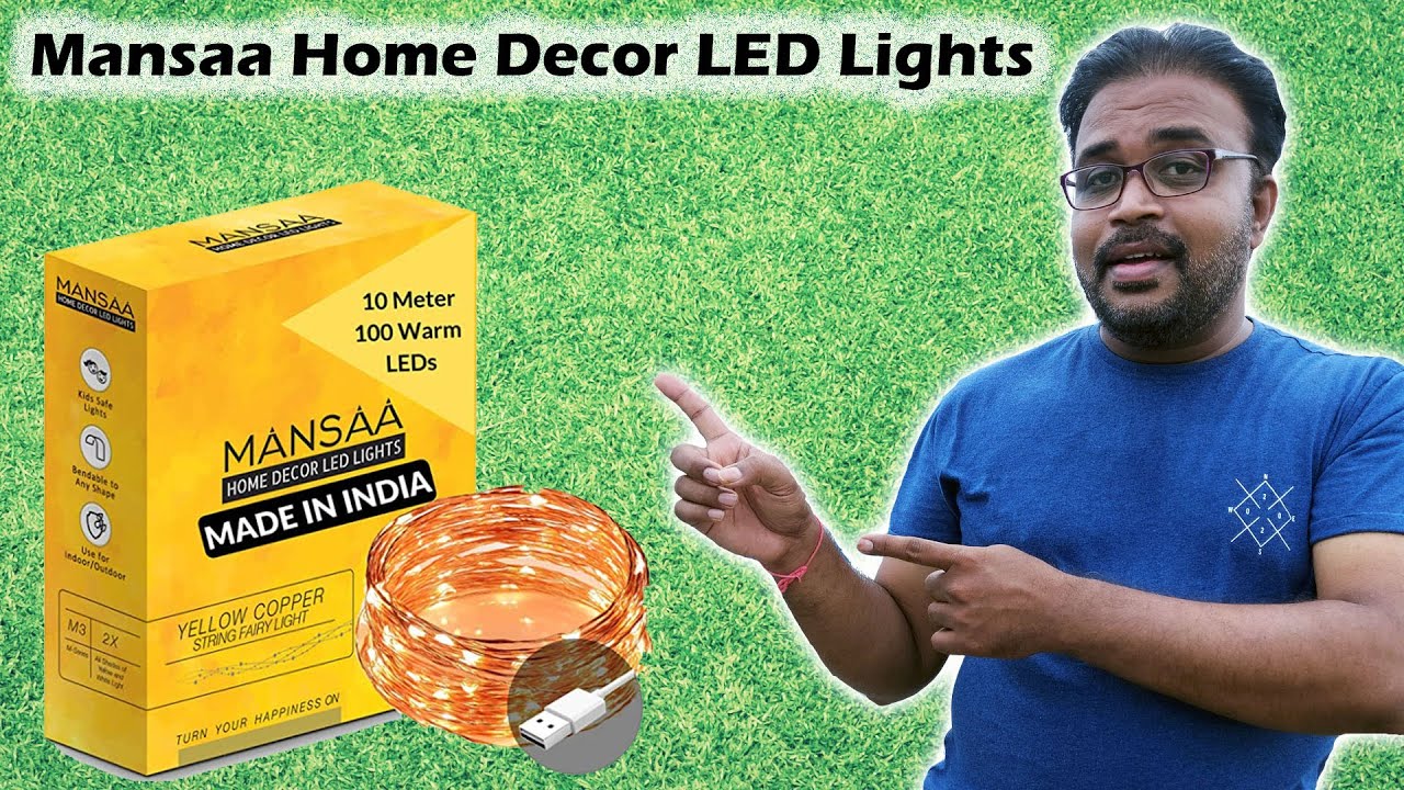 MANSAA LED LIGHTS - 100 LEDs - 10 Mtr. - Made In INDIA - for Home Decor ...