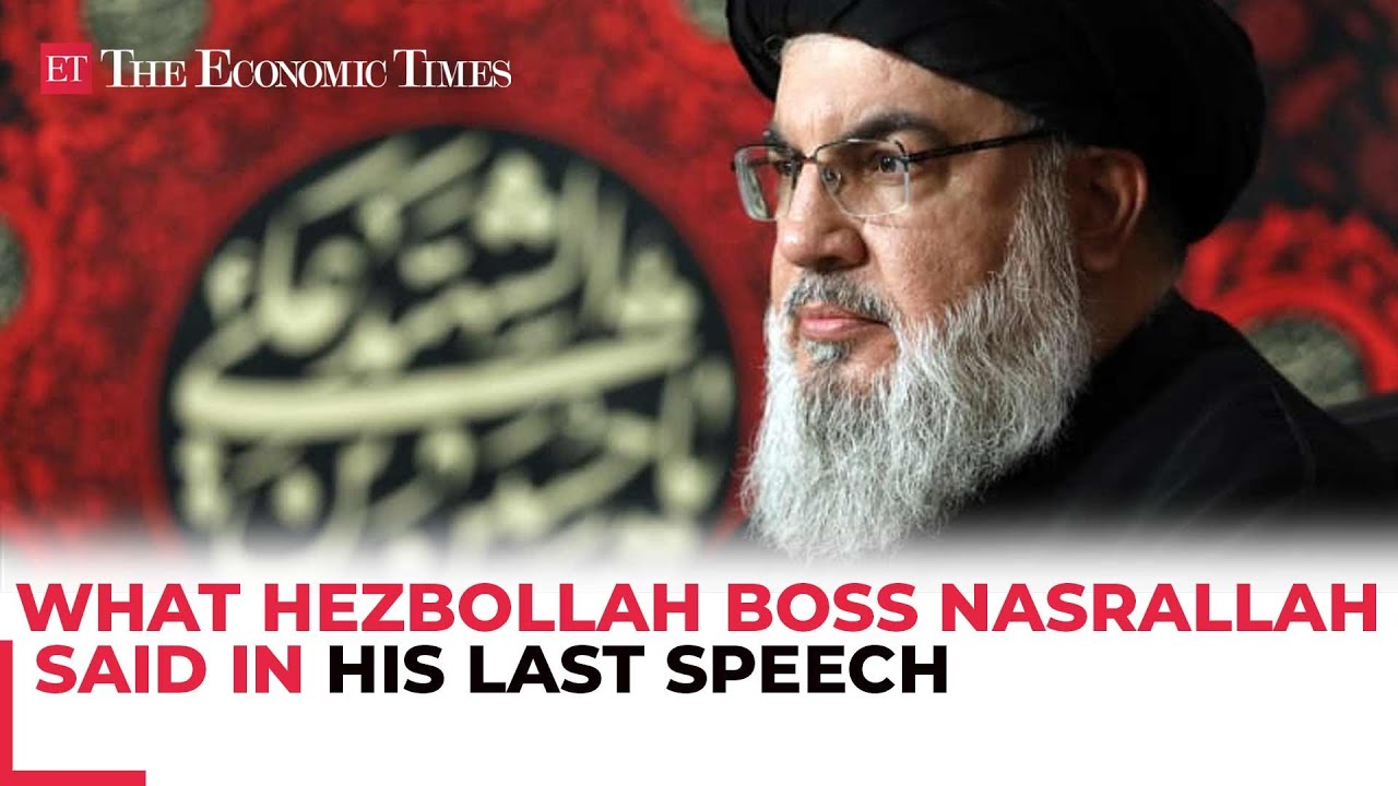Hezbollah’s Sayyed Hassan Nasrallah last speech before Israel ...