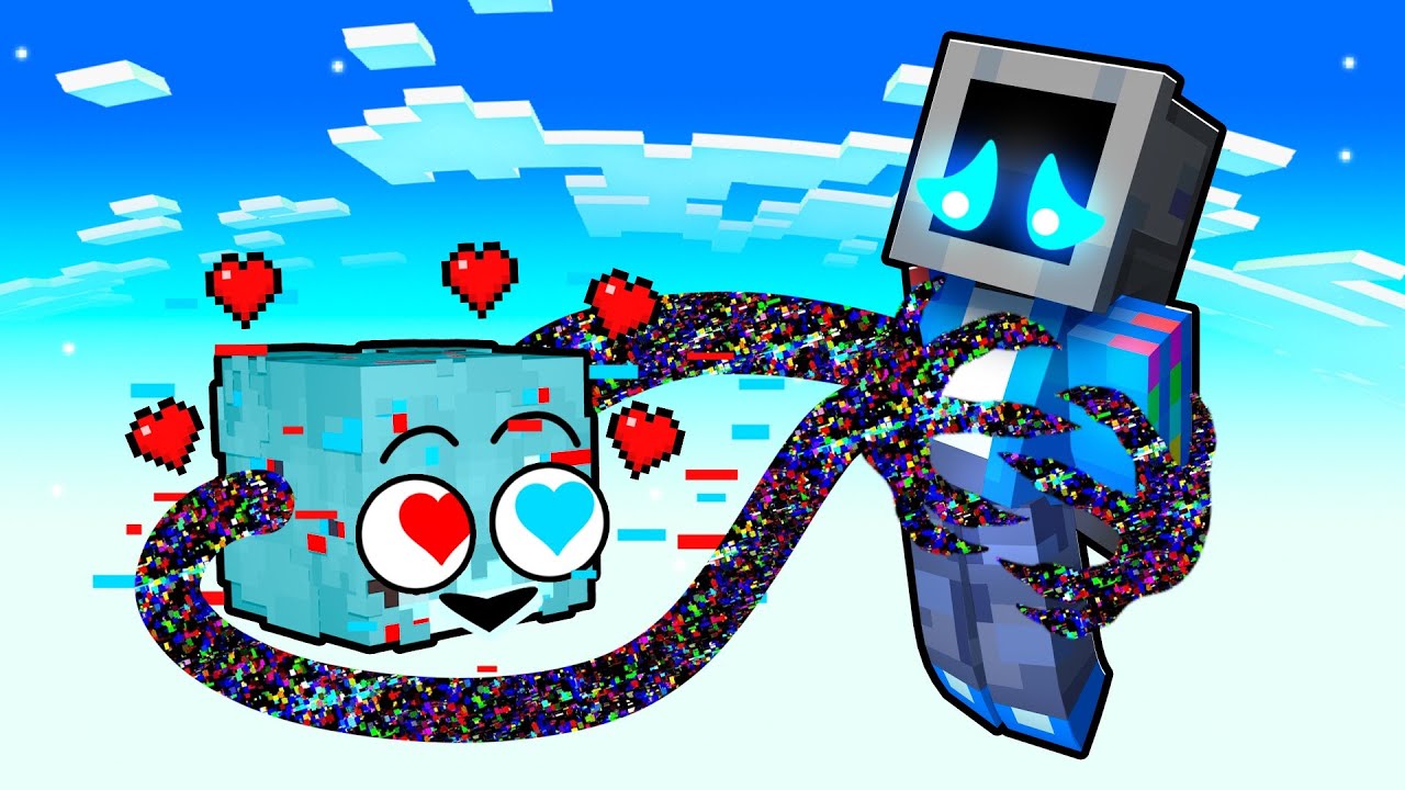 One TeeVee on Glitch Girl block in Minecraft! - YouTube