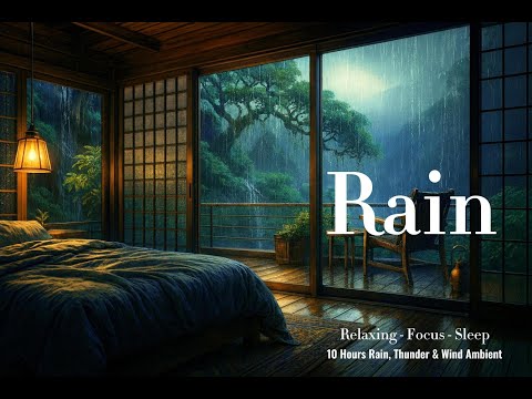Rain Sounds 10 Hours Music I Yağmur Sesi 10 Saat, 雨の音, बारिश की आवाज़, Lluvia, Pluie, Regen