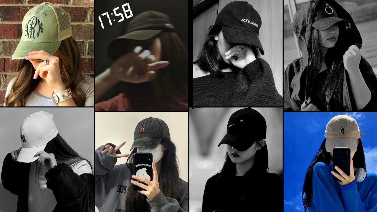 🌈🥀 Most Attractive Girls Dp With Cap || Girls Hidden Face Dpz for ...