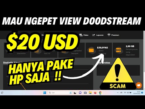 Dibayar $20 USD Ngepet View Video DoodStream Menggunakan Website dari Google