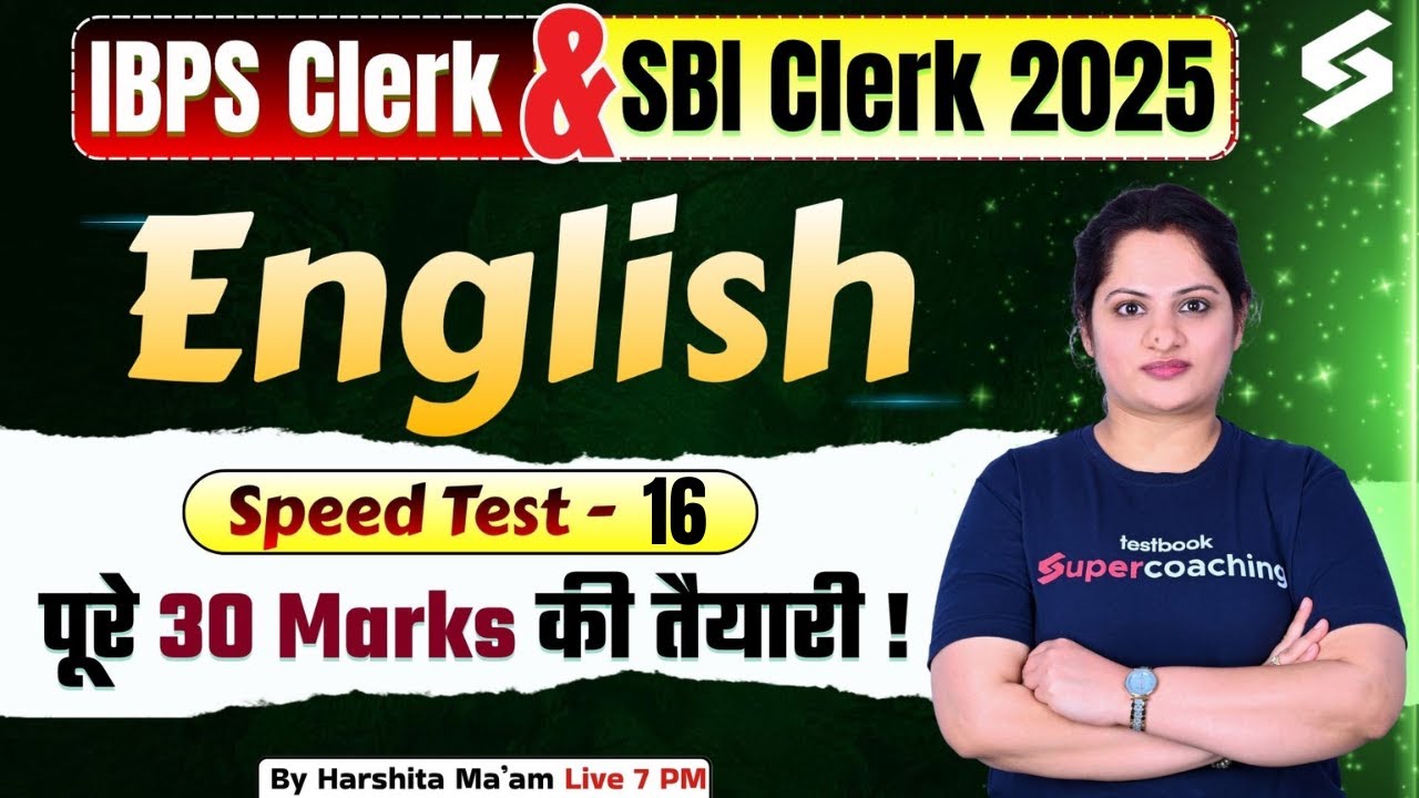 SBI Clerk/ IBPS Clerk 2025 | SBI Clerk/ IBPS Clerk English Preparation ...