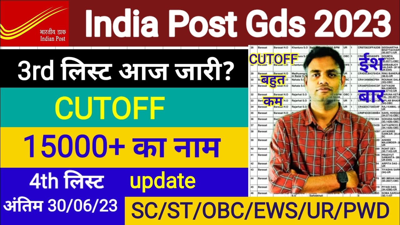 gds online recruitment 3rd list | post office gds result | gds 3rd lis ...