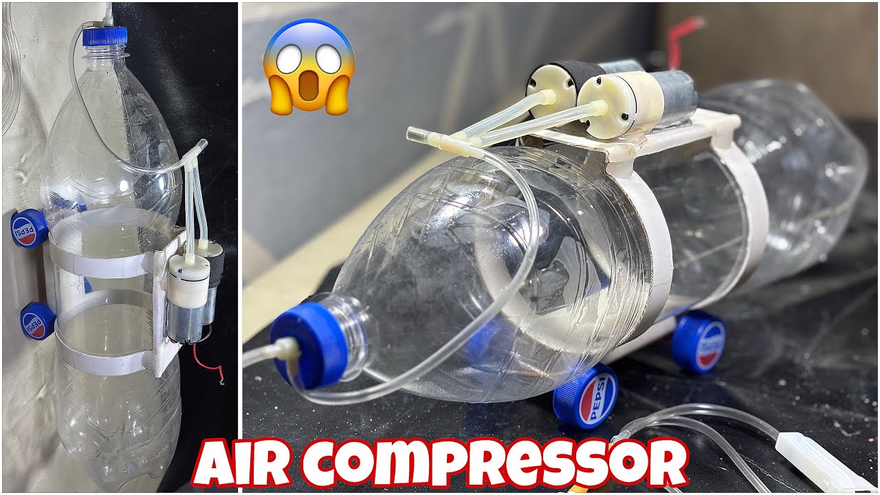 DIY Air Compressor | How To Make Air Compressor Out Of Plastic Bottle ...