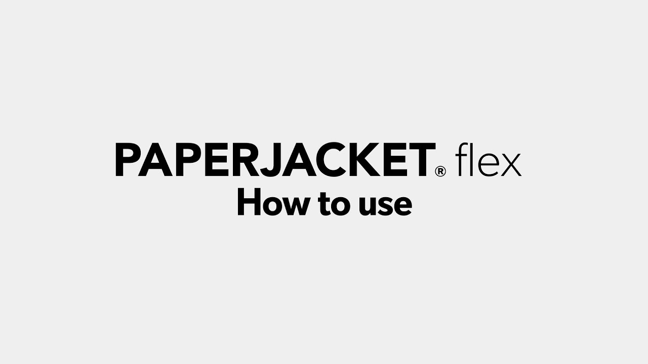 PAPERJACKET® flex / How to Use - YouTube