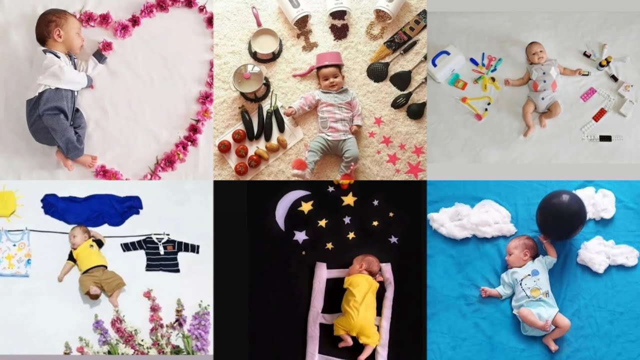 Affordable 🧸and easy 0-12 month theme baby😘 photography || ️Monthly ...