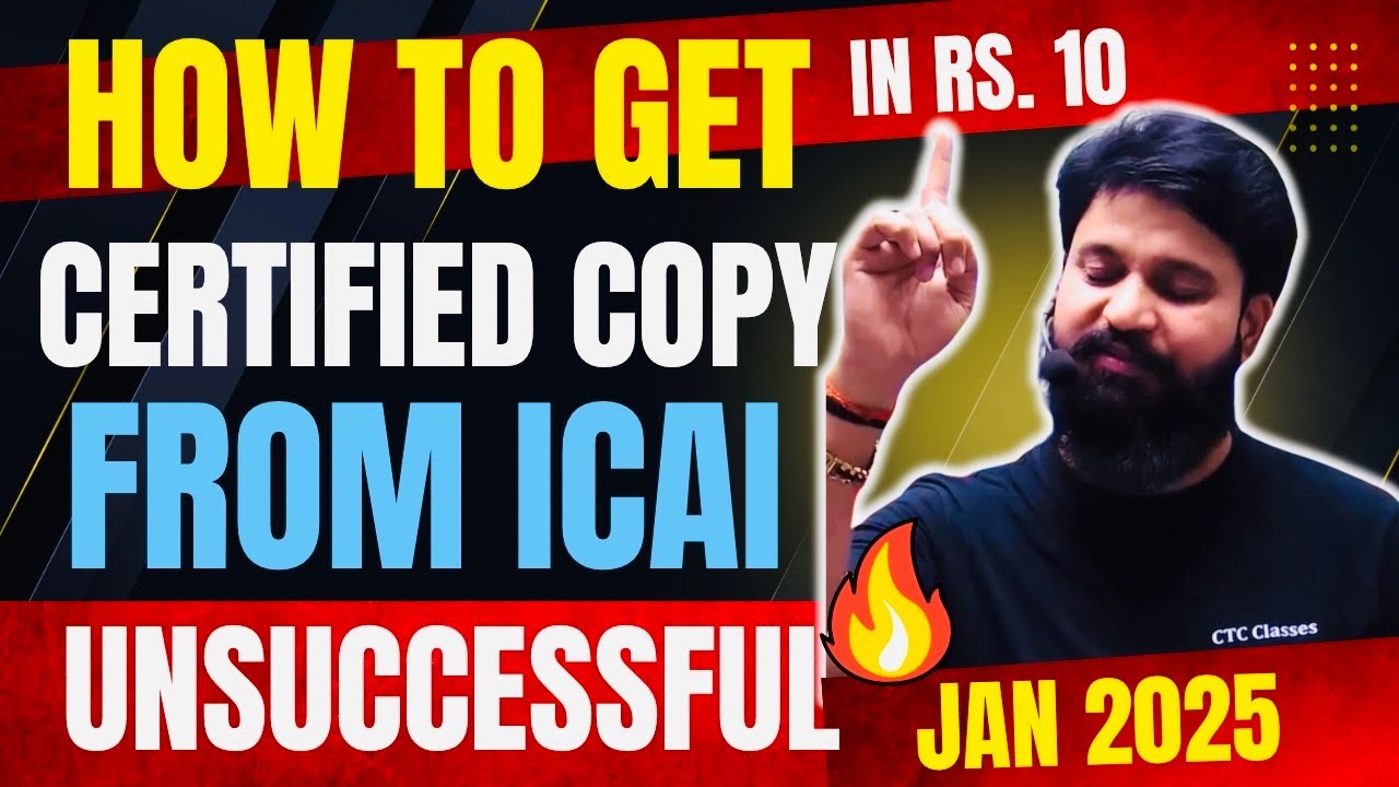 How to get Certified Copies from ICAI throgh rti CA Foundation I CA ...