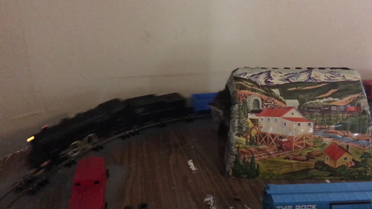 Chessie the Railroad Kitten watches American Flyer trains on 20July2019 ...