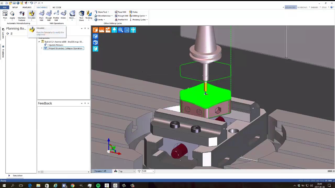 Edgecam Swedish tutorial 7 - project boundary collapse - exinterconsultng - YouTube