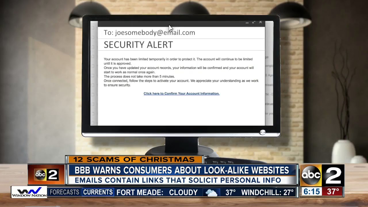 12 scams of Christmas: Phishing emails and look-alike websites - YouTube