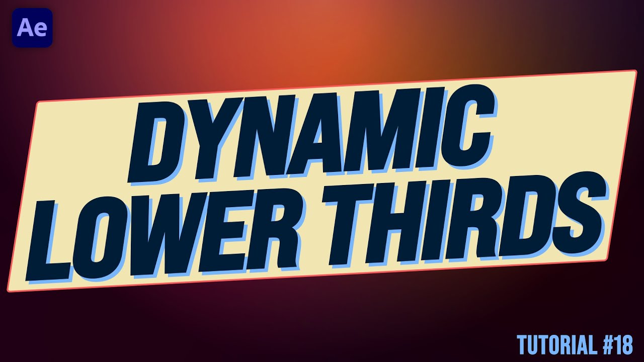 DYNAMIC Lower Thirds in After Effects Tutorial - YouTube