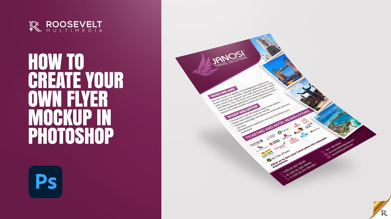 How to create your own flyer mockup in photoshop - YouTube