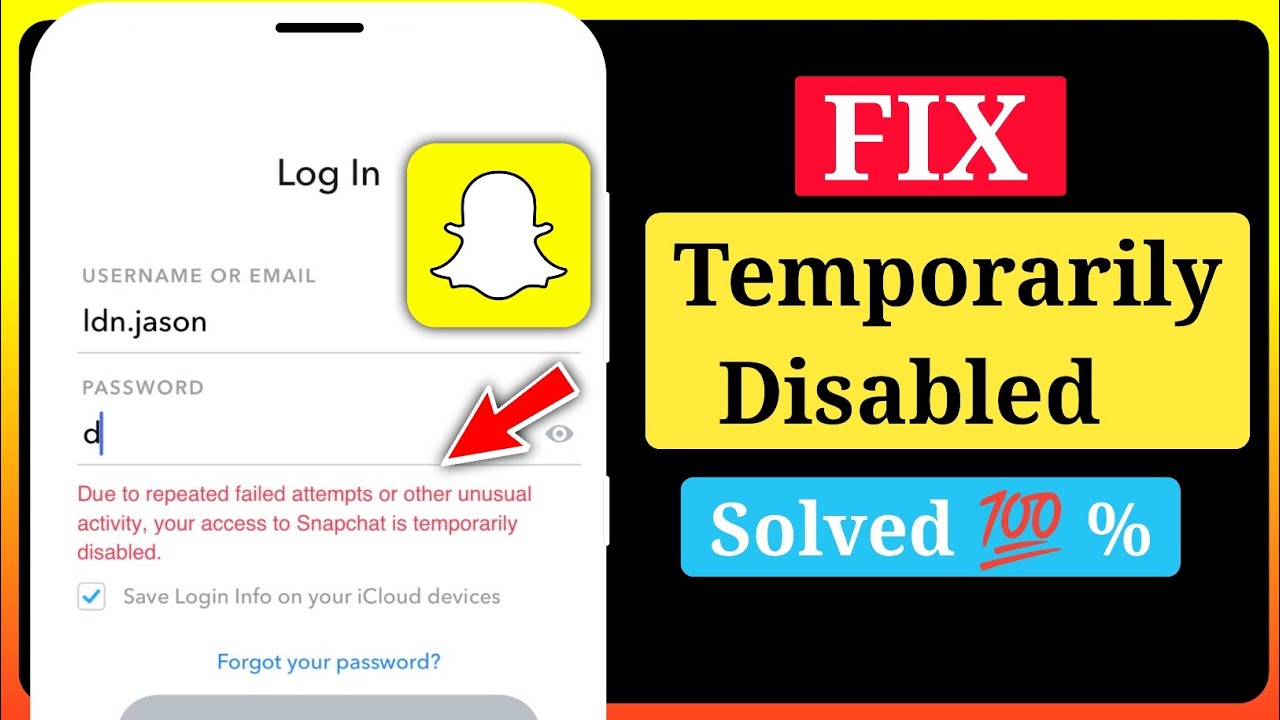 Snapchat Account Temporarily Disabled - How To Recover Temporarily ...