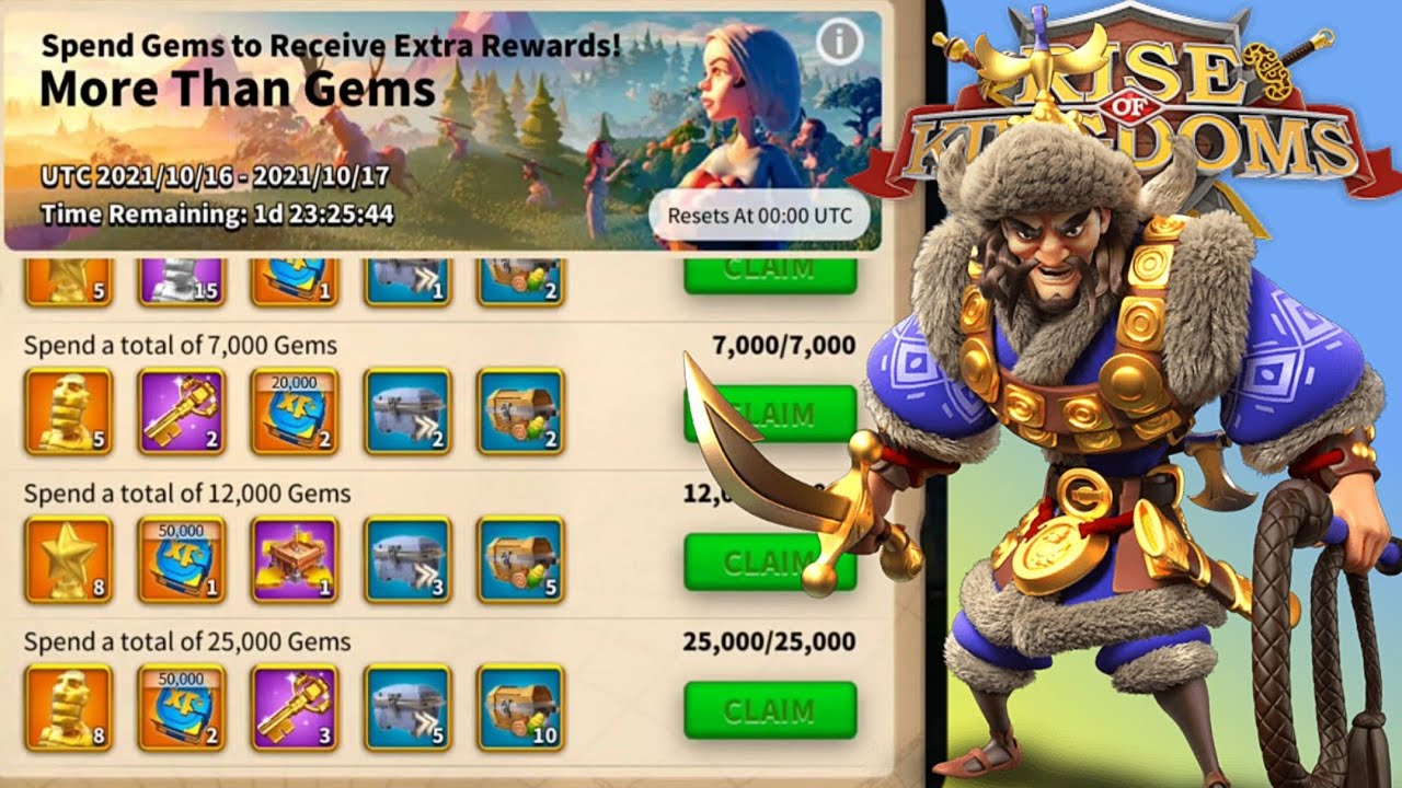 Rise of kingdoms - best event MORE THAN GEMS is back - YouTube
