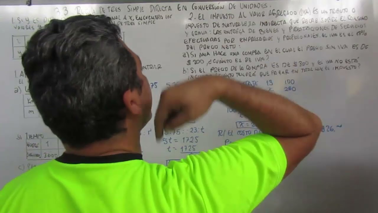3.3 Regla de tres simple directa en conversión de unidades 7º grado ...