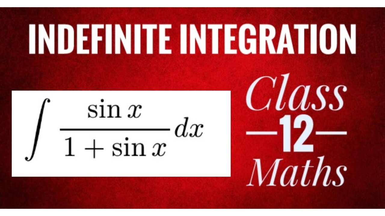 ∫ sinx/(1+sinx) dx Solve in 5 Min | Maths Cafe Tricks - YouTube