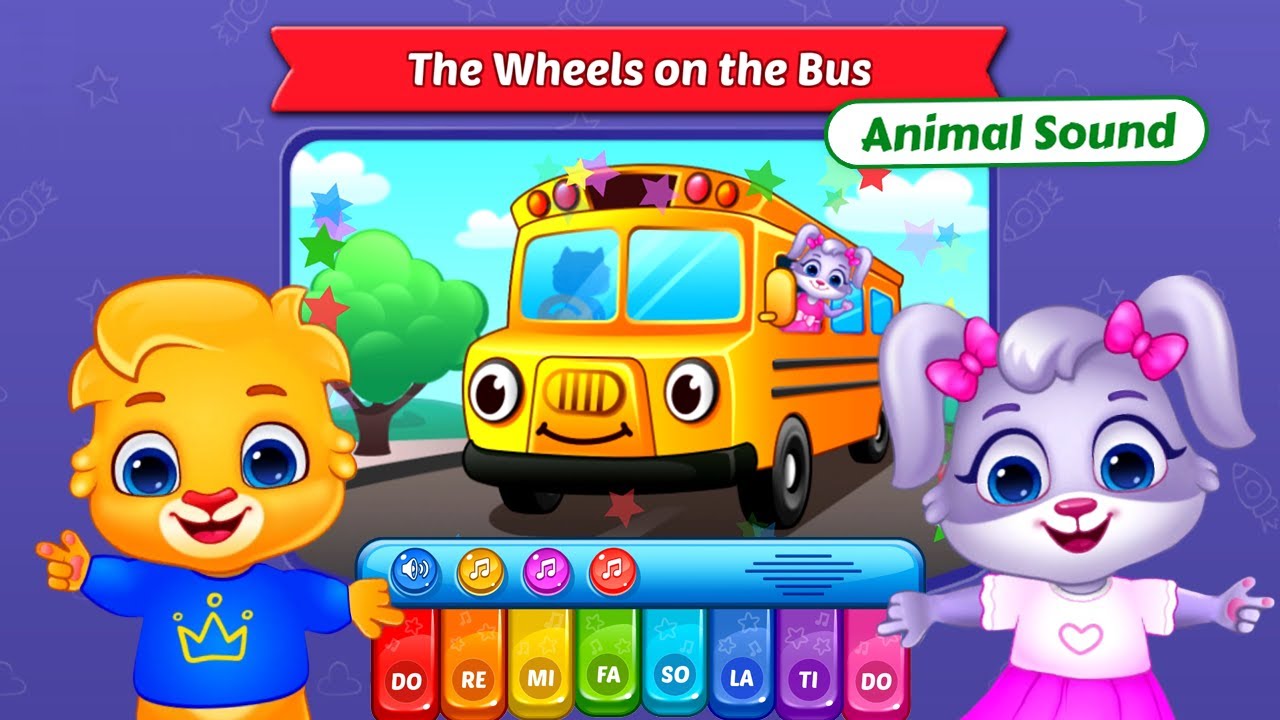 Lucas and Ruby Animal Sounds Song #2 - The Wheels on the Bus | RV ...