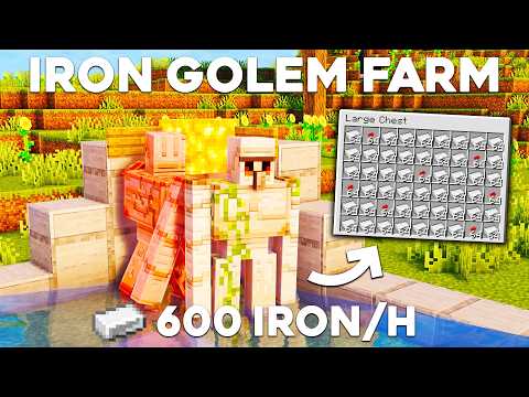 BU KOLAY DEMİR GOLEM FARMINI YAP, MİNECRAFT'TA SINIRSIZ DEMİR KAS l Minecraft Bedrock Sistemler