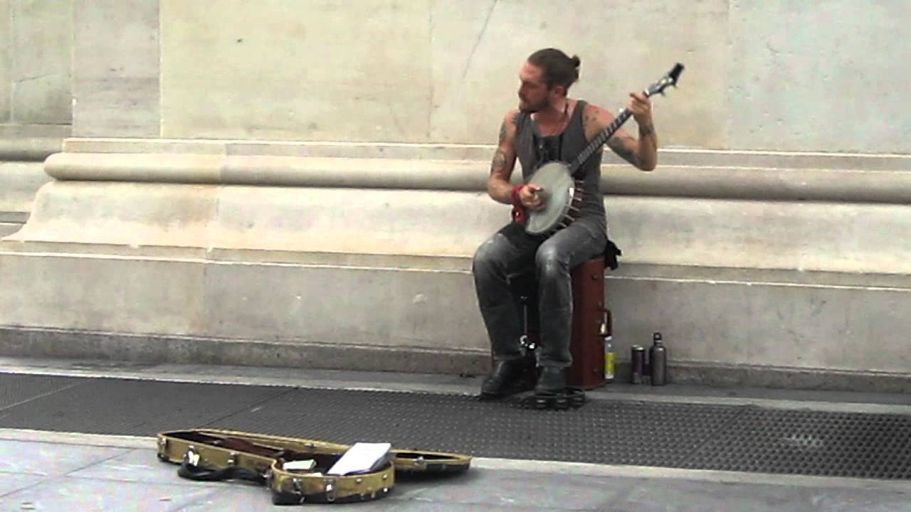 Banjo player at Washington square NYC - YouTube