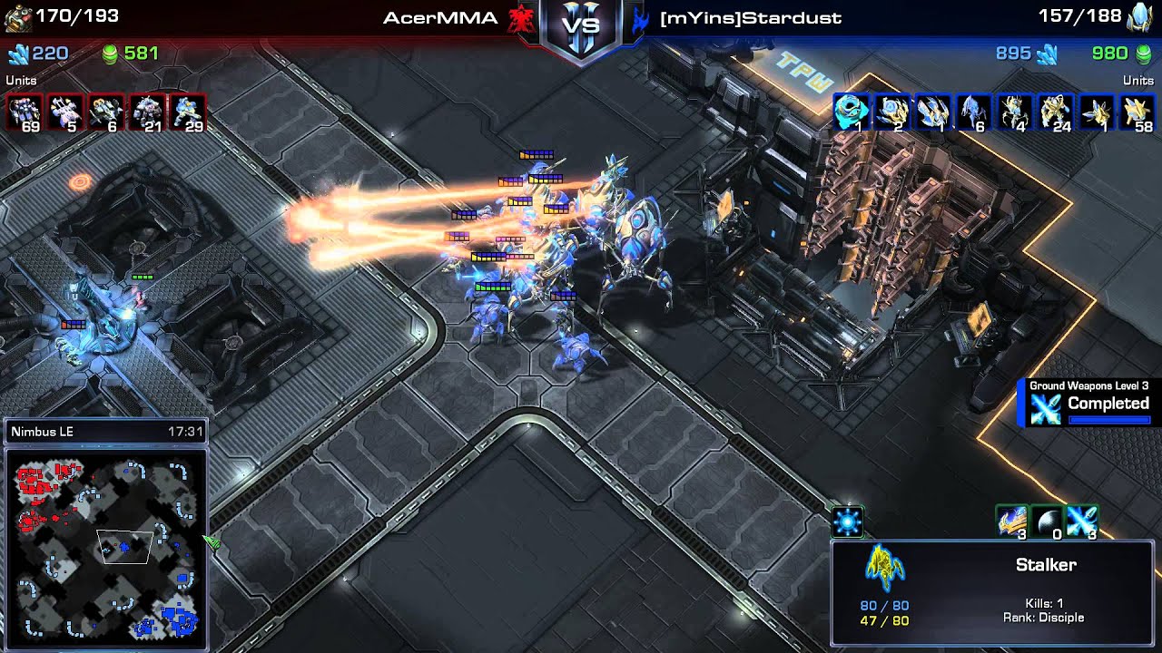 SC2 - Daily Masters - PvT - StarDust vs MMA - YouTube