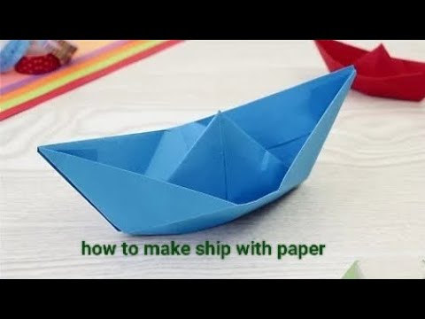 SIMPLE STEP-BY-STEP GUIDE TO MAKING SHIP WITH PAPER!!! - YouTube