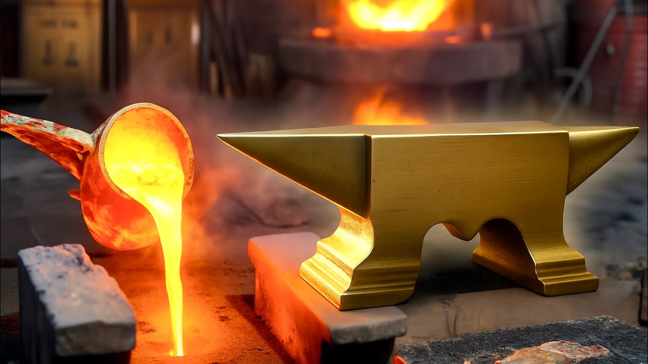 CASTING A BRONZE ANVIL | FUNDICIÓN DE BIGORNIA EN BRONZE - YouTube