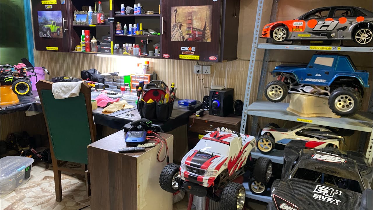 Rc hobby room about to be organized by LargeScale RC - YouTube