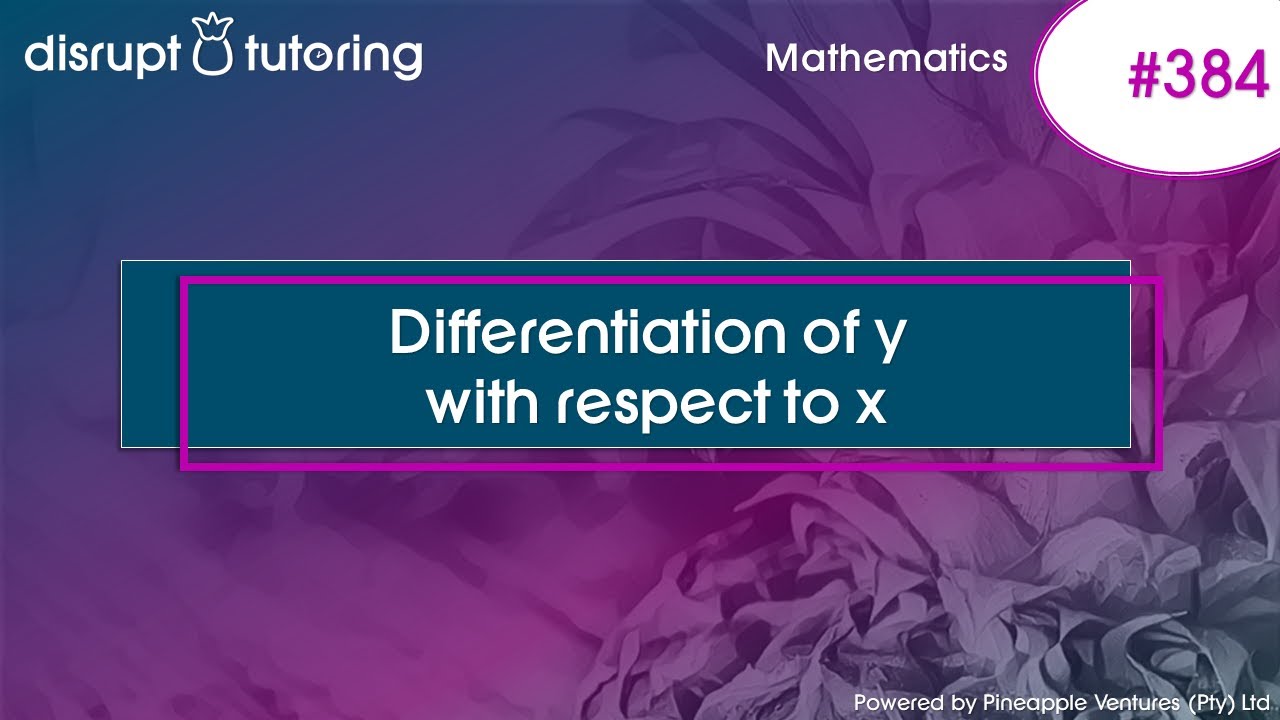 #384 Differentiation of y with respect to x - YouTube