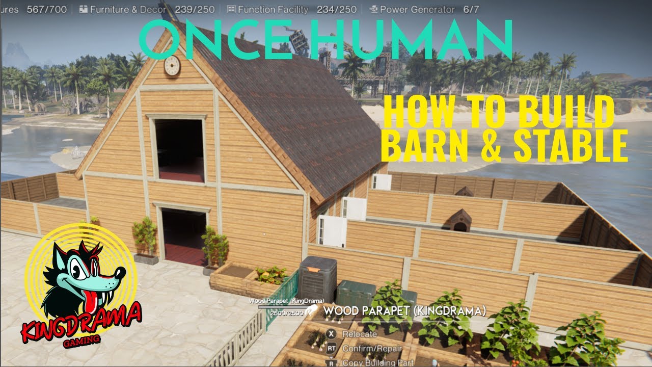 Once Human - How To Build A Barn & Stable For Animal Taming Fast And ...