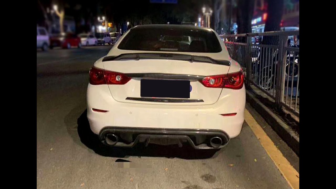 Infiniti Q50 Q50S Sedan Carbon Fiber Rear Trunk Spoiler Boot Wing Lip ...