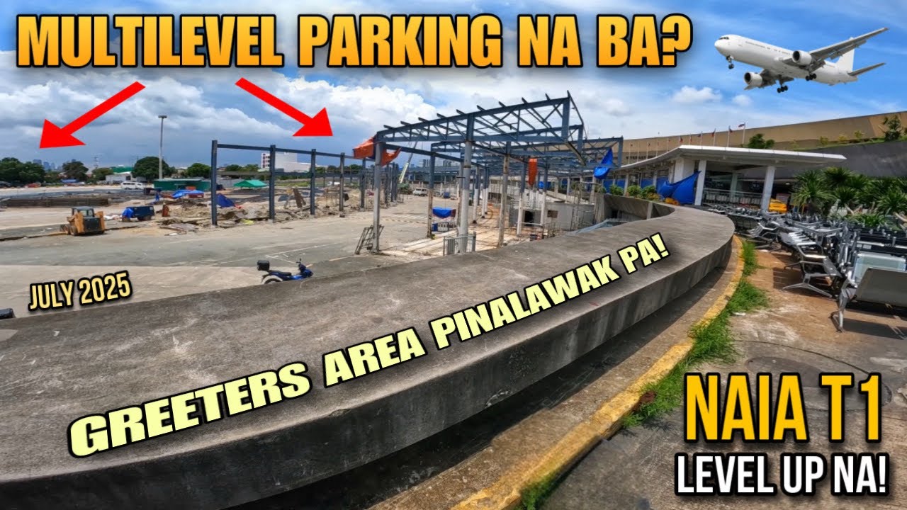 HETO NA ! MULTILEVEL PARKING SA NAIA TERMINAL 1 !? NEW GREETERS AREA ...