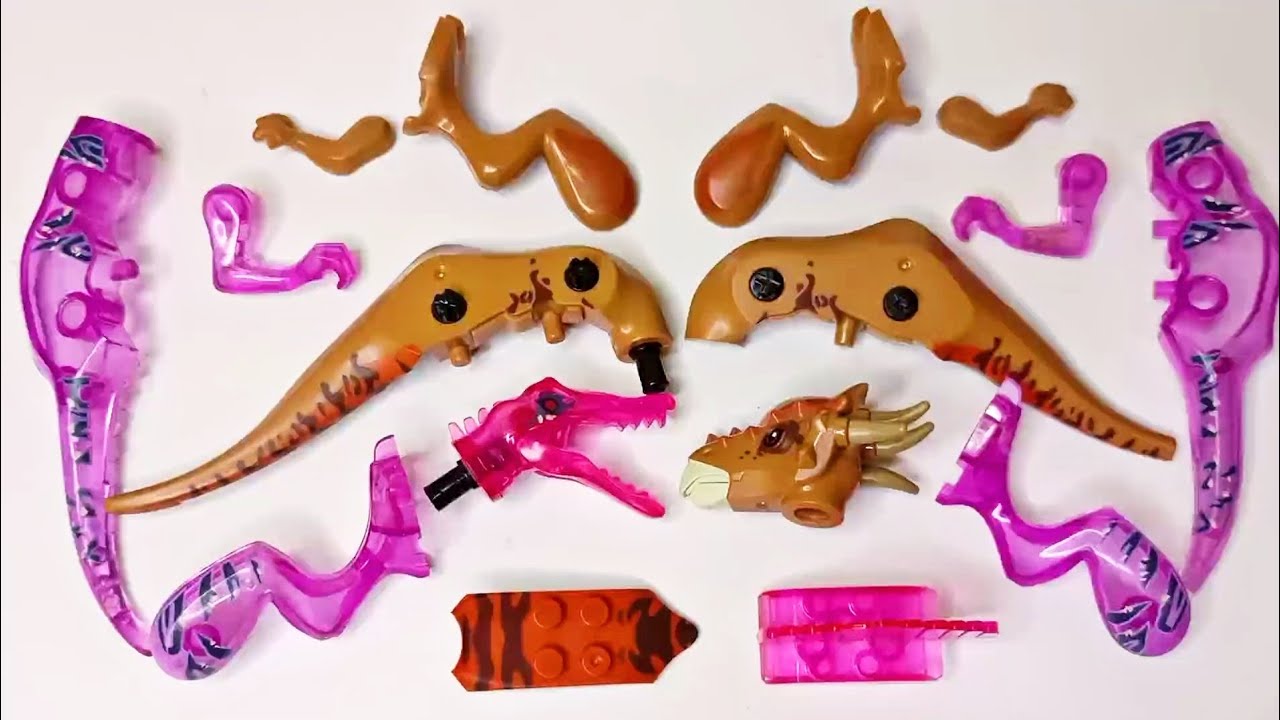 LEGO DINOSAURUS,PINK SPINOSAURUS & BROWN STYGIMOLOCH - YouTube
