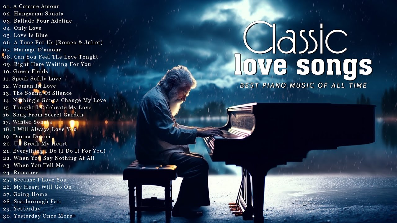 80s Greatest Hits - Best Beautiful Piano Love Songs Of 1980s - Relaxing ...