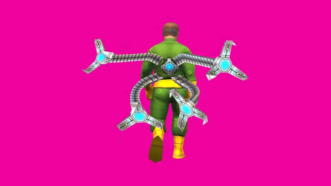 Dr Octopus Classic walk animated back chroma - YouTube