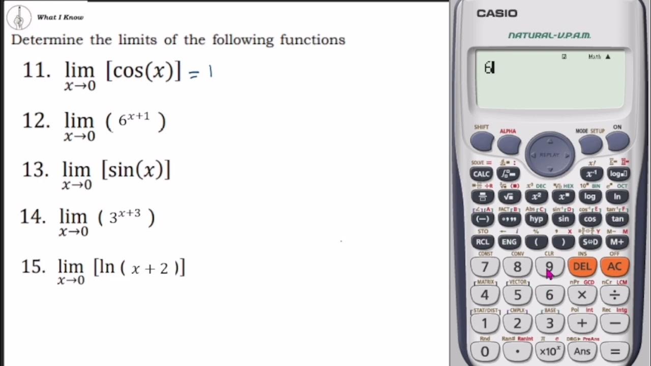 LIMITS OF TRANSCENDENTAL FUNCTIONS | BASIC CALCULUS MODULE 3 What I know - YouTube