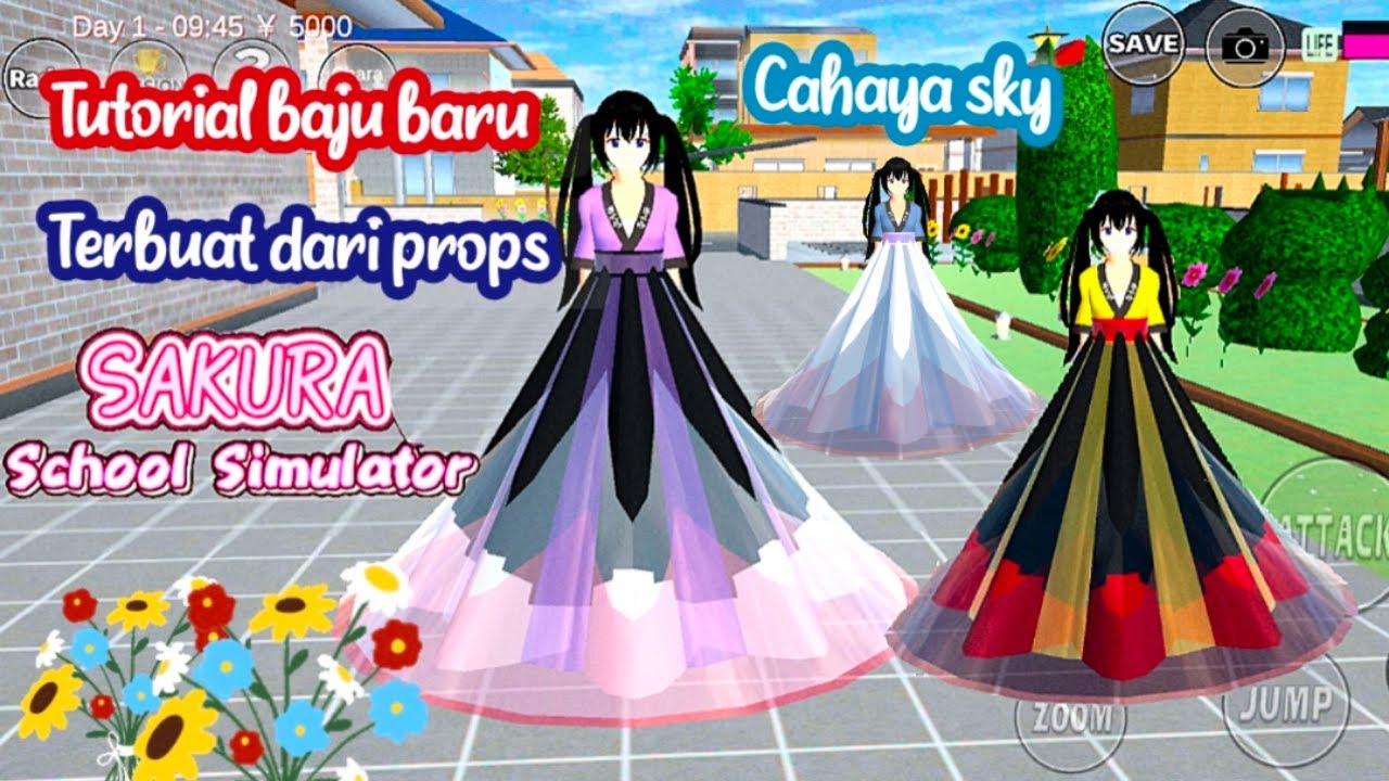 TUTORIAL BAJU BARU # DRESS TERBARU DARI PROPS # sakura school simulator ...